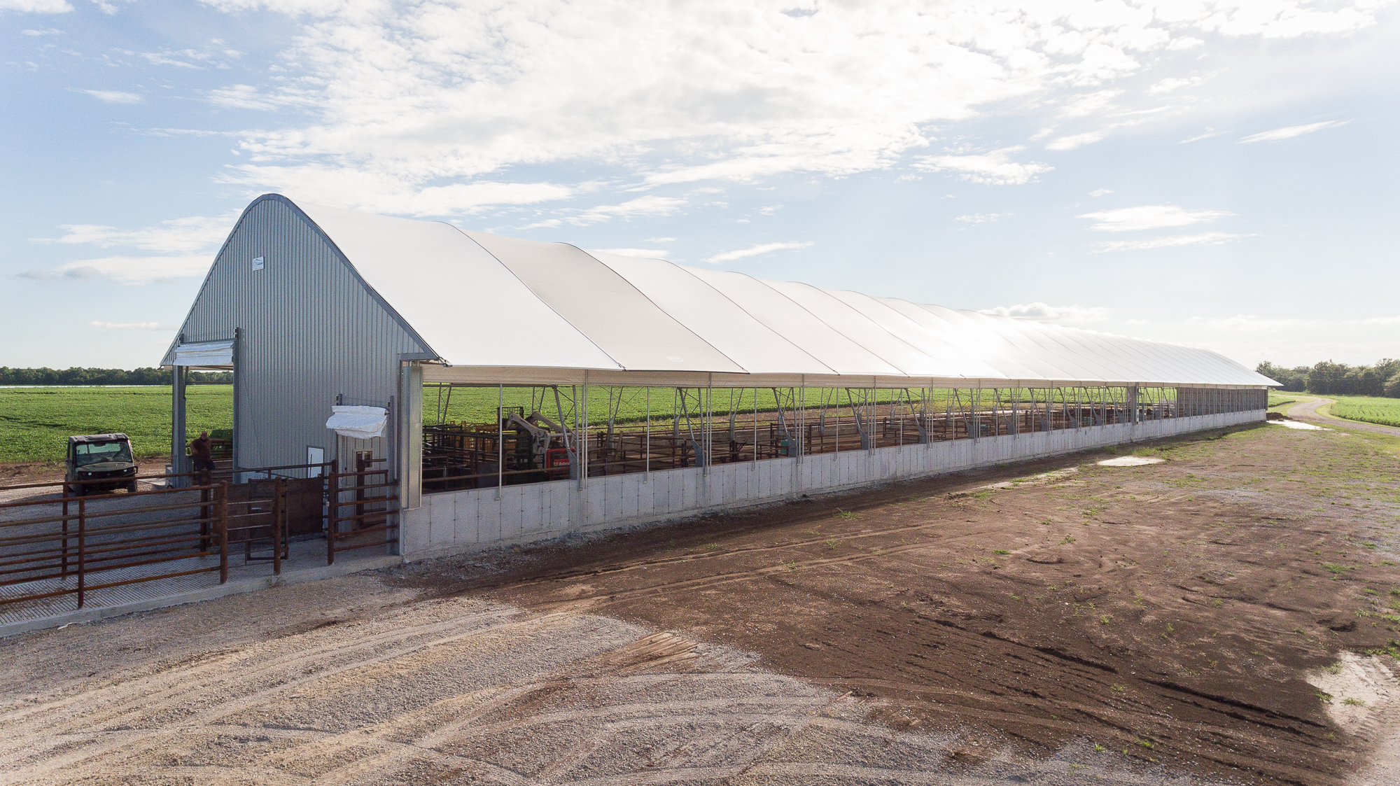 Accu-Steel Bed-Pack Cattle Barn - 50' x 368' - Central Confinement ...