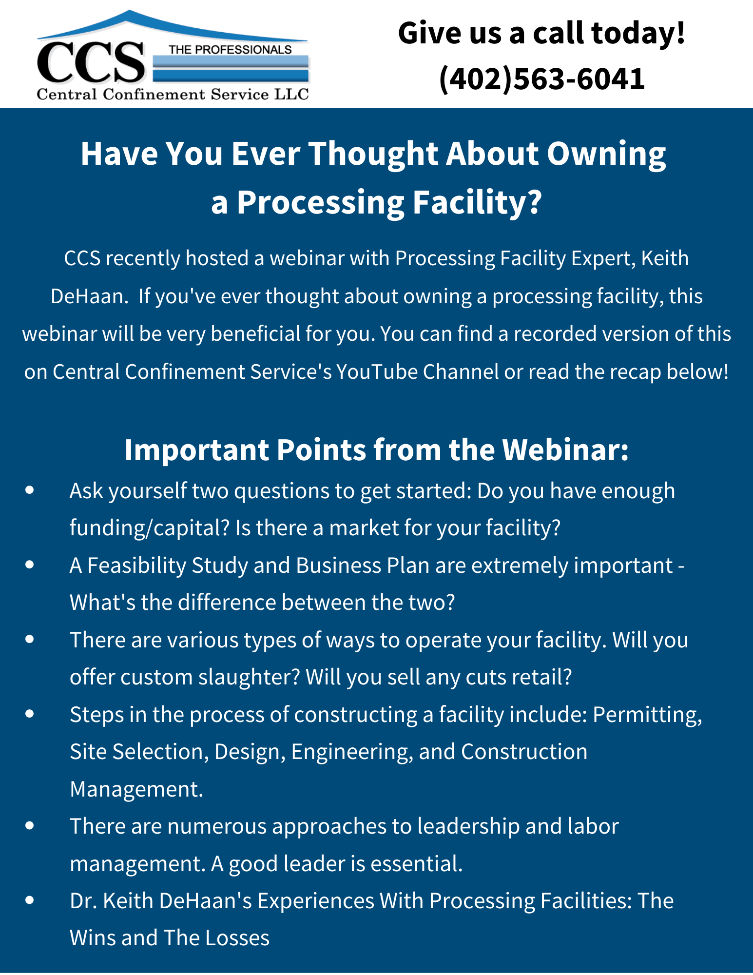 Have You Thought About Building a Processing Facility? Here's More Info!